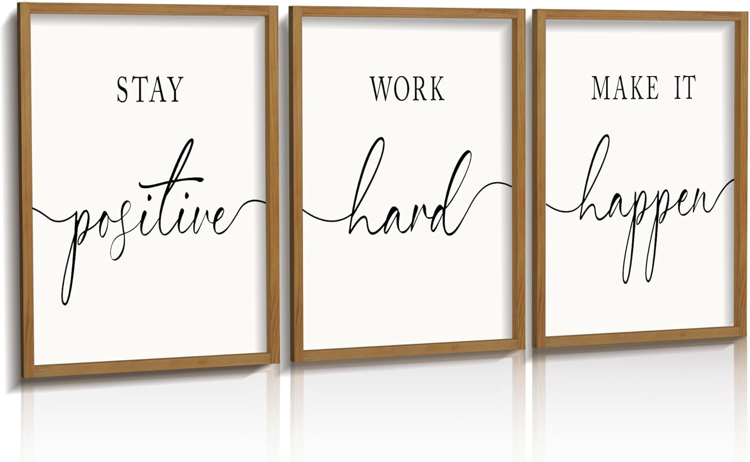 Amazon.com: Heiple Motivational Wall Art 11"x14" Framed Wooden ...