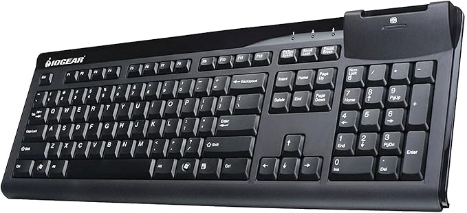 Amazon.com: IOGEAR Common Access Card Reader (CAC) Full Size Keyboard ...