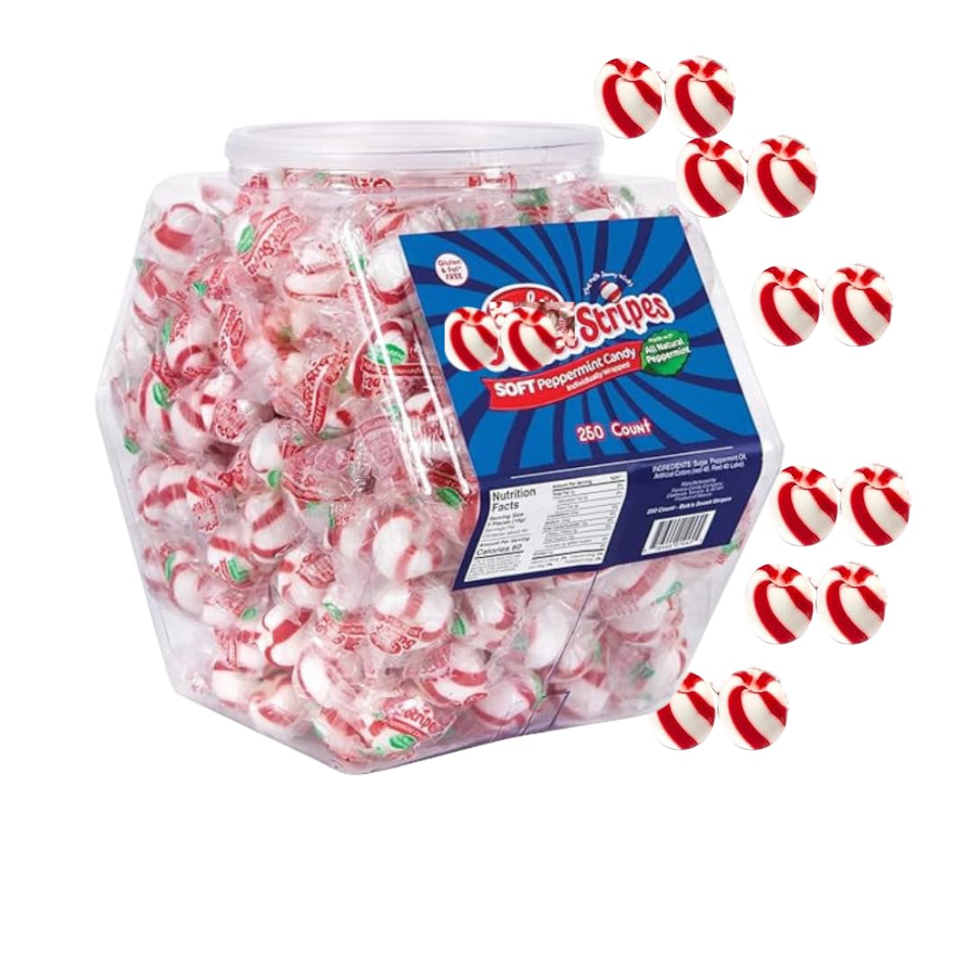 Amazon.com : Sweet Stripes Soft Peppermint bob Candy, 350 Mints ...