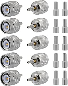 Amazon.com: POBADY 10 PCS TNC Male RF Connectors 50 Ohm TNC Plug Crimp Coaxial Connector for ...