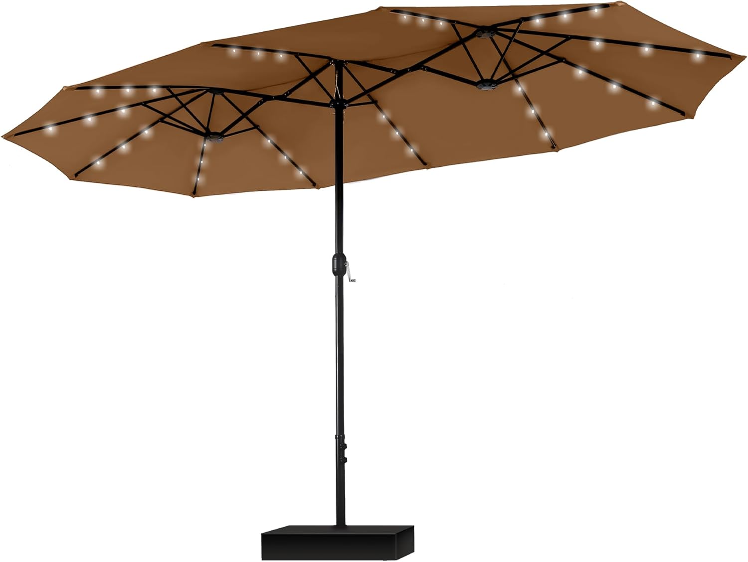 Amazon.com : Sophia & William 15 ft Extra Large Patio Umbrella with Solar Lights, Rectangular ...