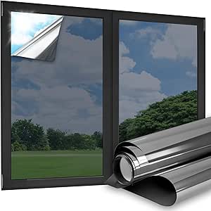 Amazon.com: SUNDEF FILM Window Privacy Film One Way, Reflective Mirror Window Film Daytime ...