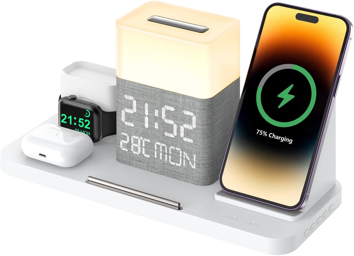 Amazon.com: 6 in 1 Wireless Charging Station, Fast Charger Station with ...