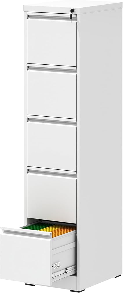 Amazon.com: AQY 5 Drawer File Cabinet with Lock, Metal Filing Cabinets ...
