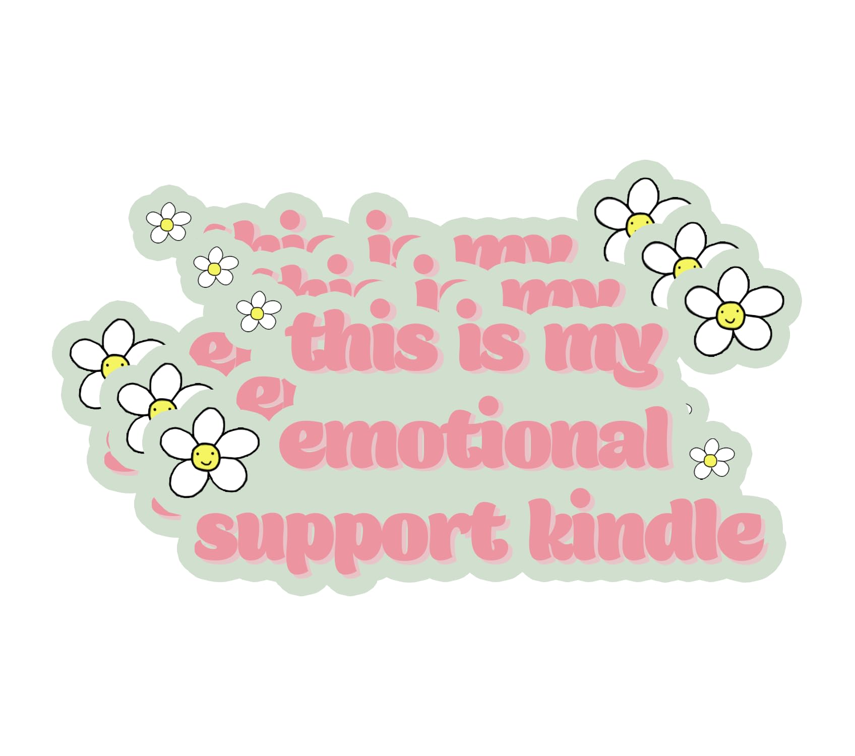 Amazon.com: 3PCs This is My Emotional Support Kindle Stickers, Reading ...