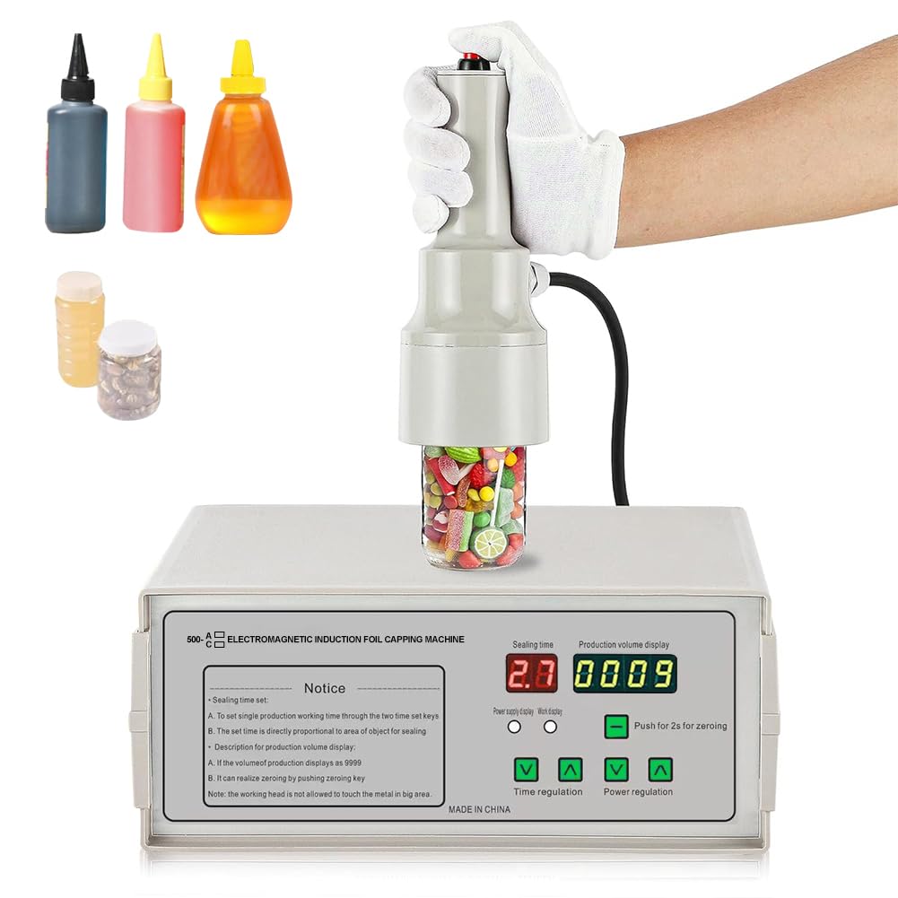 HCLSHOP Induction Sealing Machine Bottle Cap Sealer for Aluminum Foil ...