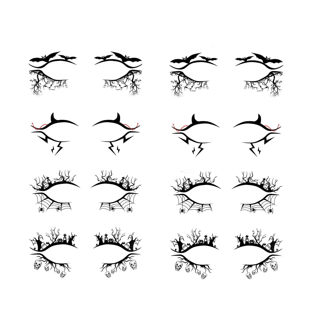 Amazon.com : 8 Pairs Eye Shadow Eyeliner Face Eye Tattoo Stickers for ...
