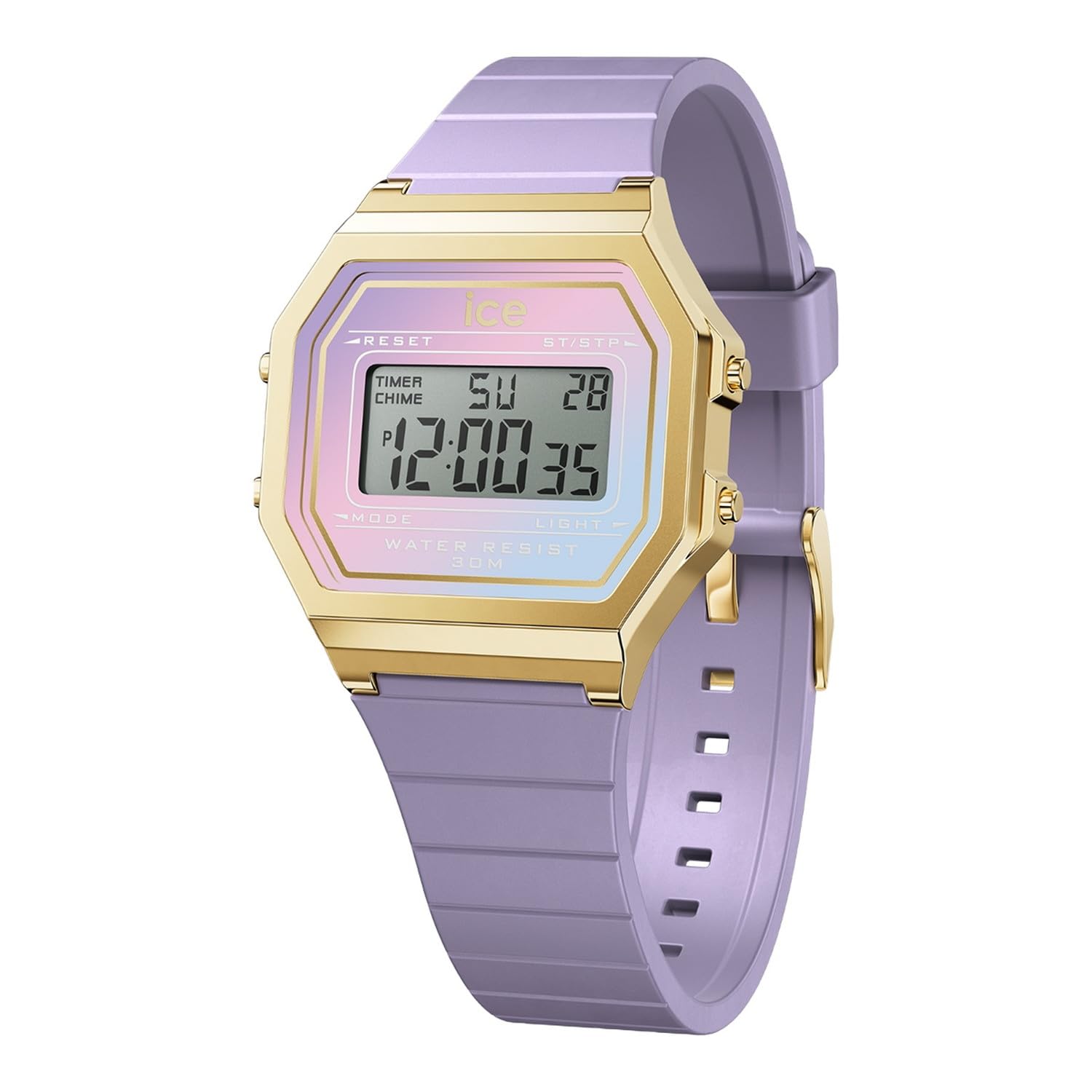 Ice-Watch - ICE digit retro Purple delight - Montre violette pour femme avec bracelet en ...