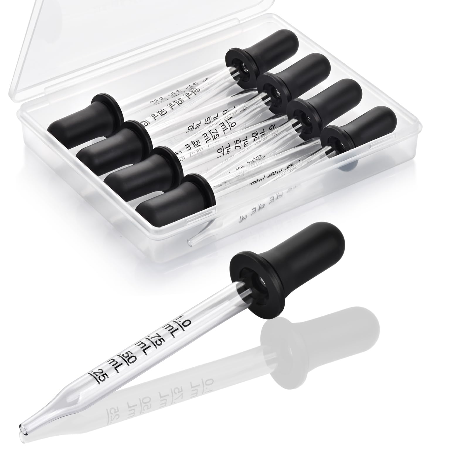 Amazon.com: Herain 8 Pack Glass Eye Dropper, 1ml Pipette Dropper for ...