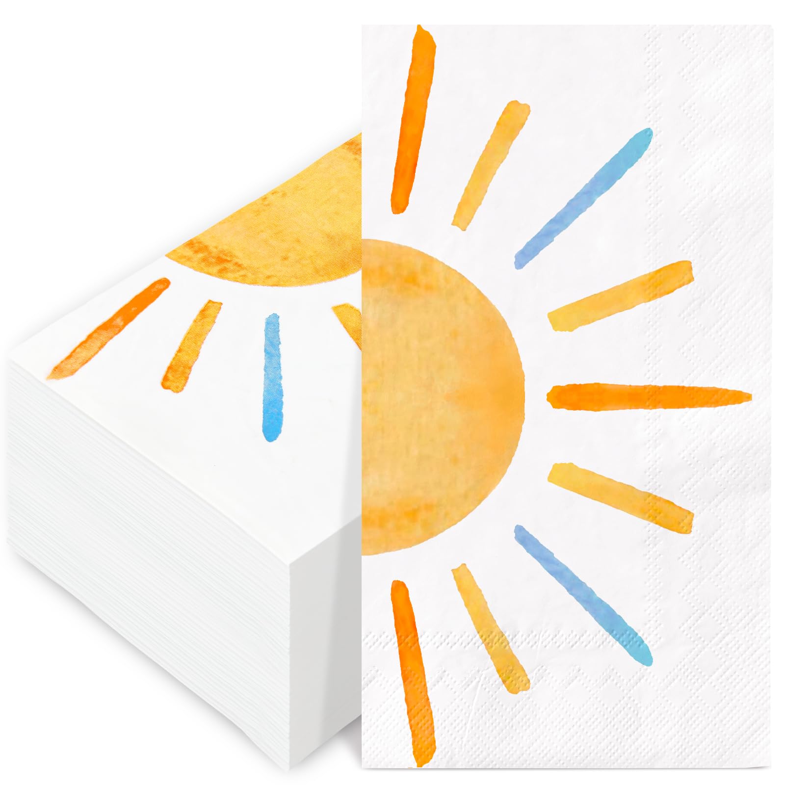 Amazon.com: JarThenaAMCS 100Pcs Colorful Sun Paper Guest Napkin First ...
