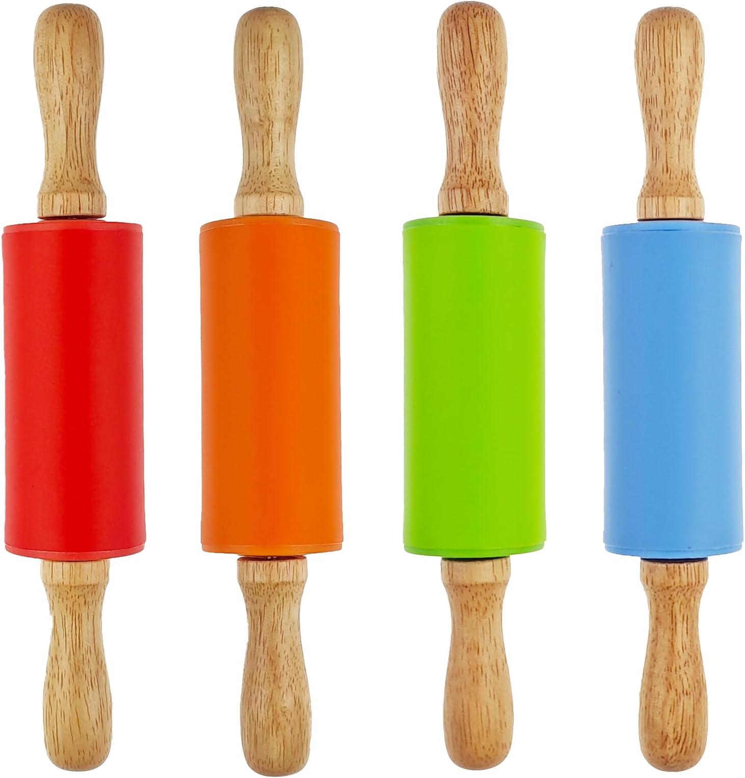 Amazon.com: Miokun 12 Pack Wood Small Rolling Pin for Kids, 7.9 Inch ...