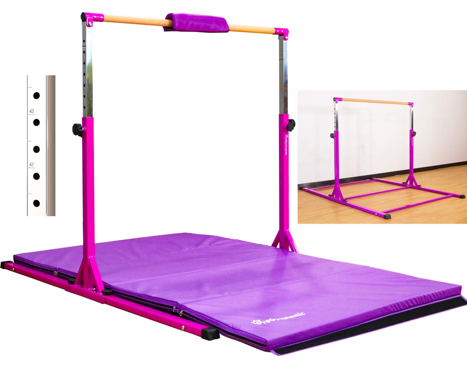 Buy PreGymnastic Updated Gymnastics Set -6ft/8ft Base No Wobble ...