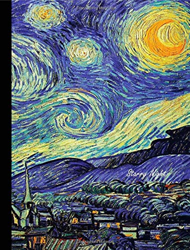 Starry Night: Composition Book Wide Ruled Paper, Notebook for school ...