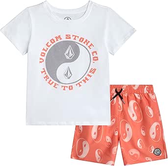 Amazon.com: Volcom Baby Boys Swim Set - 2 Piece Short Sleeve Swim Shirt ...