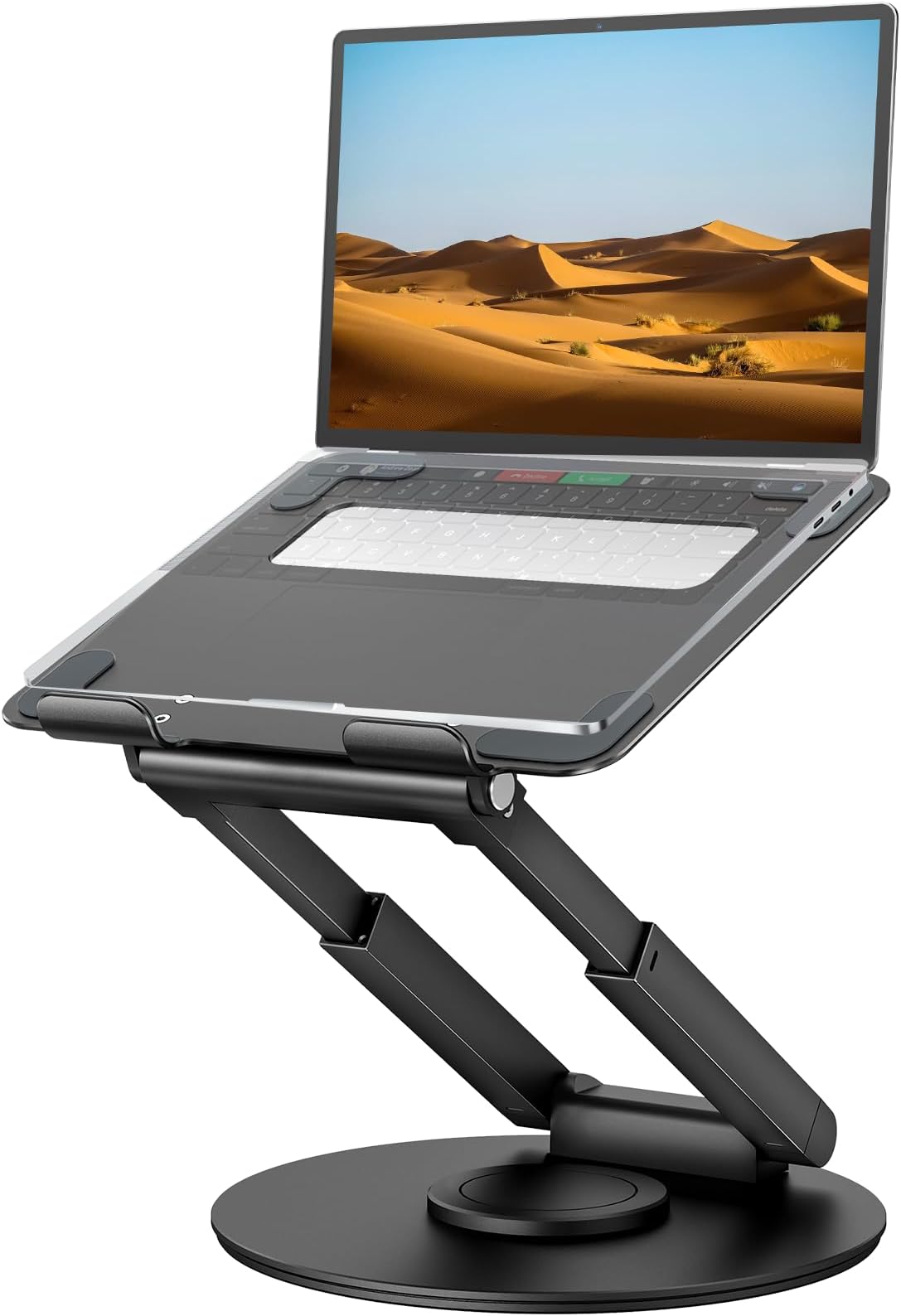 Tounee Telescopic Laptop Stand for Desk with 360° Swivel Base, Sit to ...
