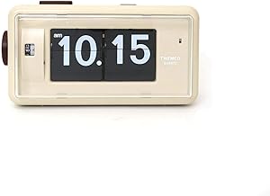 TWEMCO Retro Modern Germany Quartz Alarm Flip Clock AL30 (Beige ...