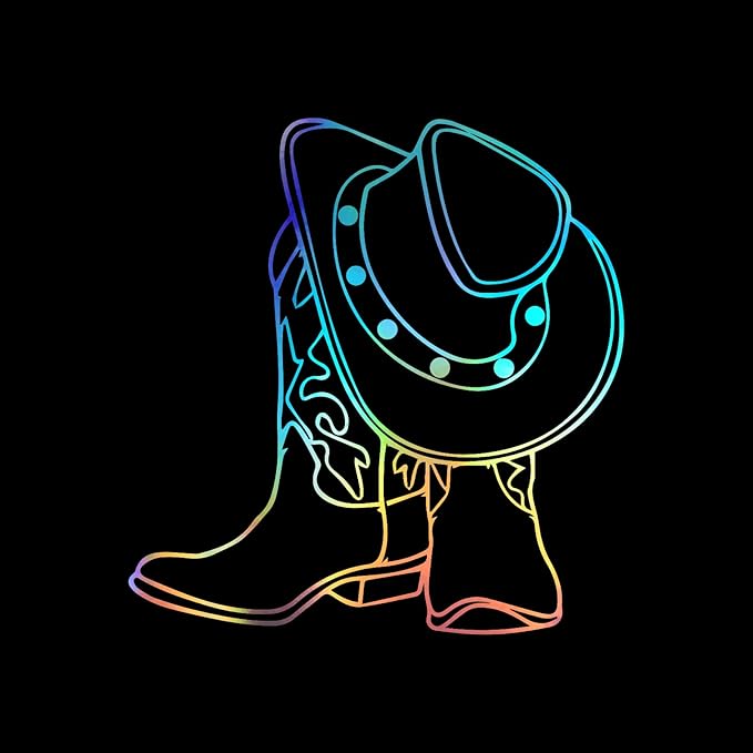 Amazon.com: Cowboy Boots Decal Vinyl Sticker Auto Car Truck Wall Laptop ...
