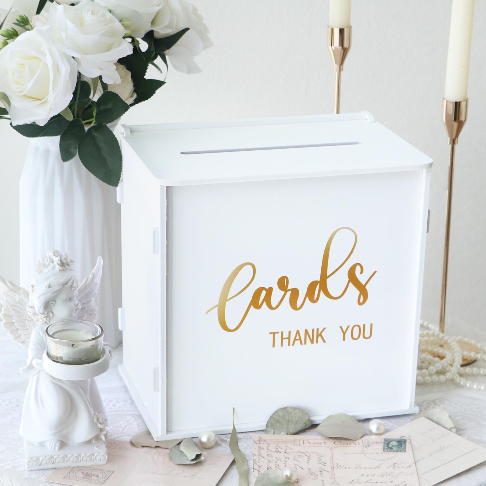 Amazon.com: OurWarm Wedding Card Box for Wedding Reception, PVC Gift ...