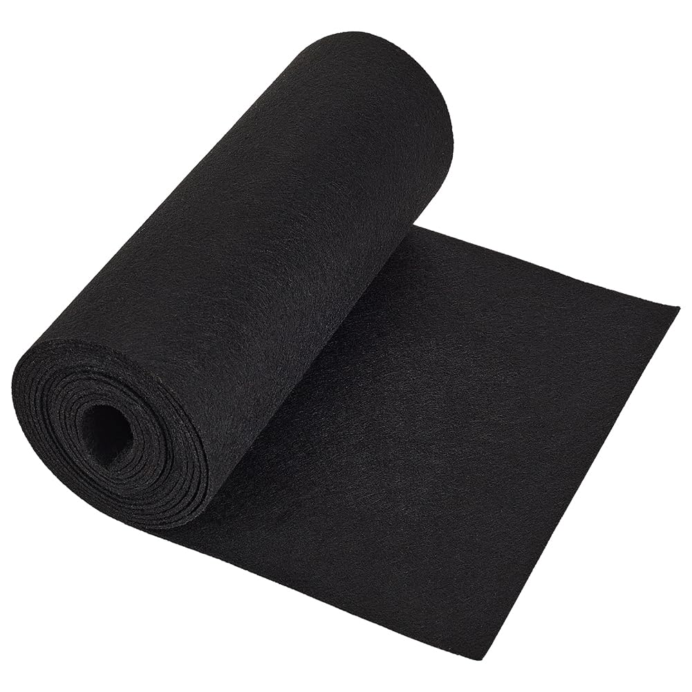 Amazon.com: BENECREAT 118x9.4inch Felt Fabric Roll, Black Craft Felt ...