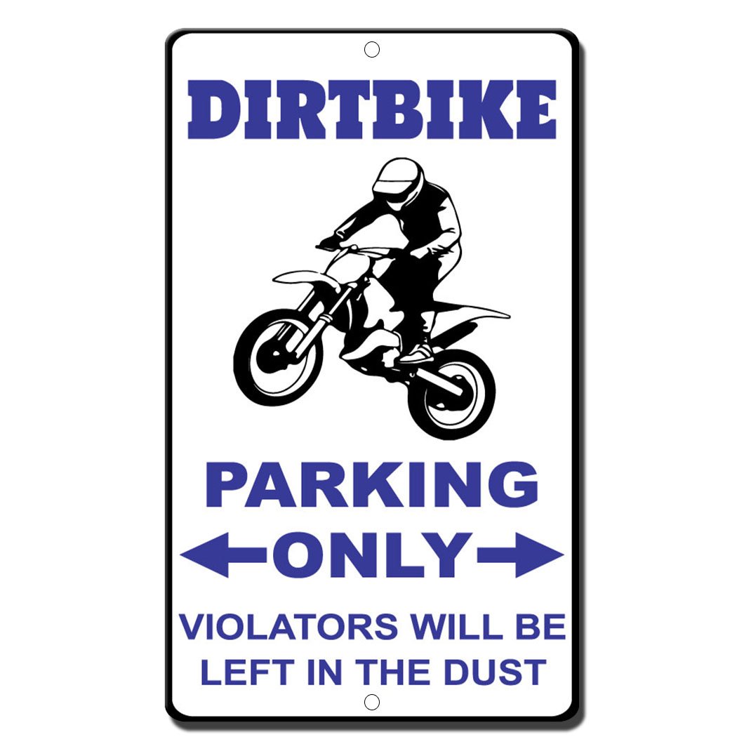 Amazon.com: Fastasticdeals Dirt Bike Parking Only Violators Will Be ...