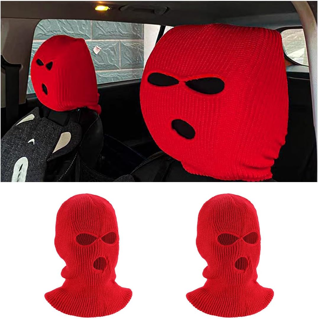 Amazon.com: KVAEY 2 PCS Car Headrest Cover, Personalized Funny Face ...