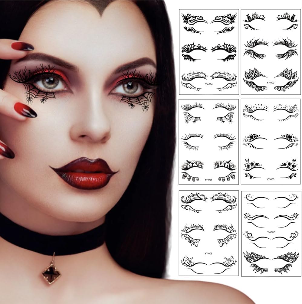 Amazon.com : Eye shadow Tattoo Sticker 20pcs /10 Pairs Temporary Eye ...