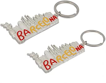 Amazon.com: ZENRUIMING 2pcs Barcelona Spain building keychain ...