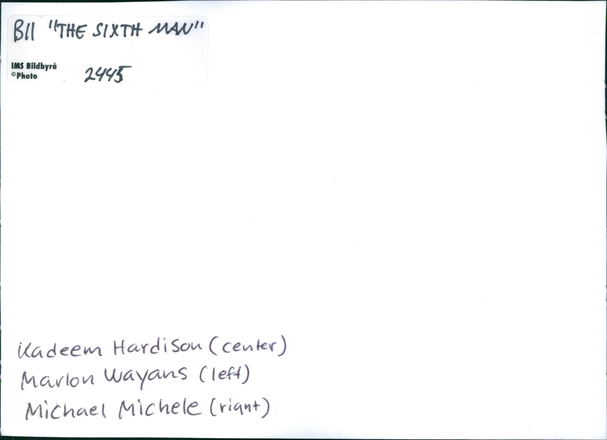 Kadeem Hardison The Sixth Man