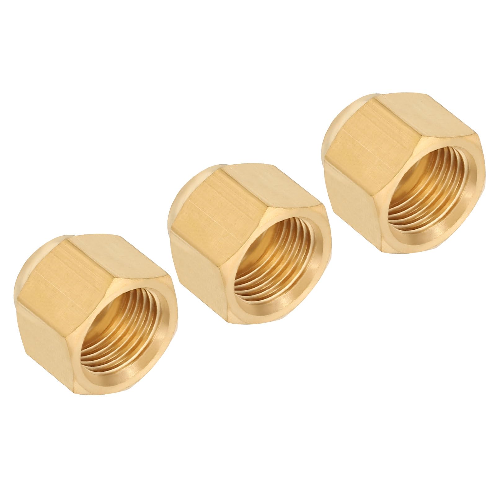 Amazon.com: PATIKIL Brass Flare Cap, 3pcs 5/16" Tube OD SAE 45 Degree ...