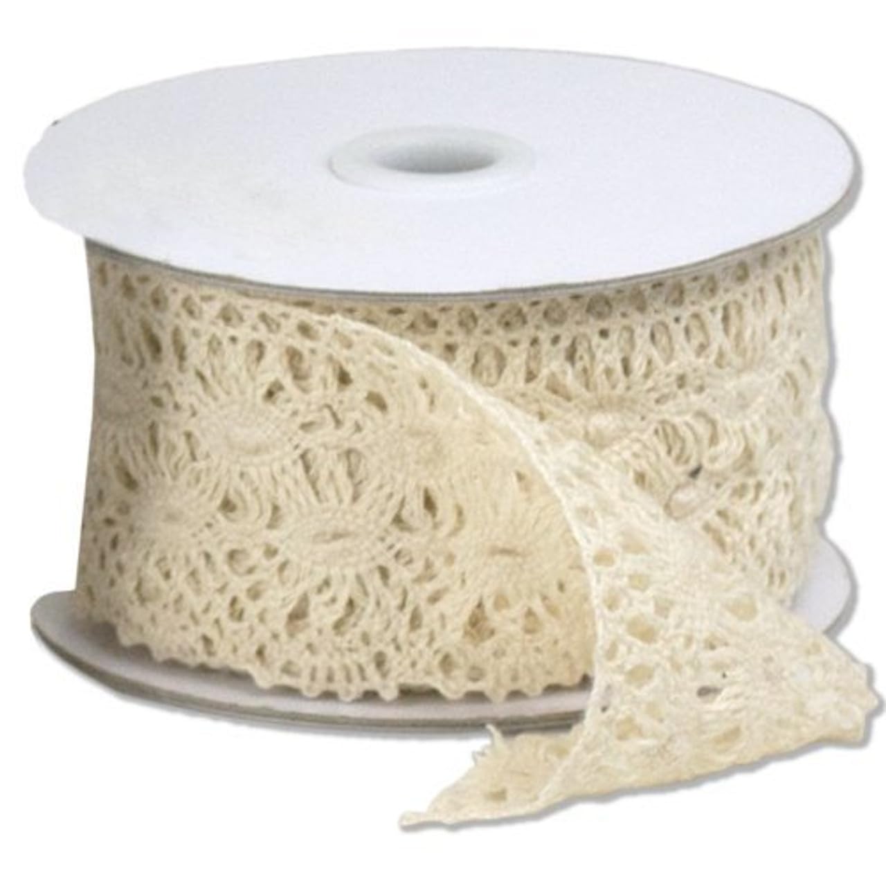 Amazon.com: 2 1/3" Wide x 10 Yards Ivory Floral Pattern Cotton Crochet ...