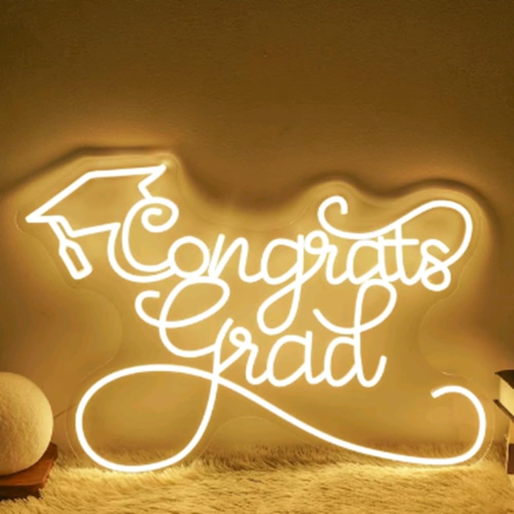 Amazon.com : Custom Congrats Grad Neon Sign, LED Light Sign ...