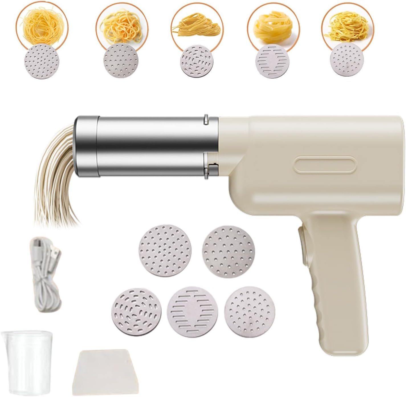 Amazon.com: Handheld Electric Pasta Maker, Portable 3 in 1 Cordless ...