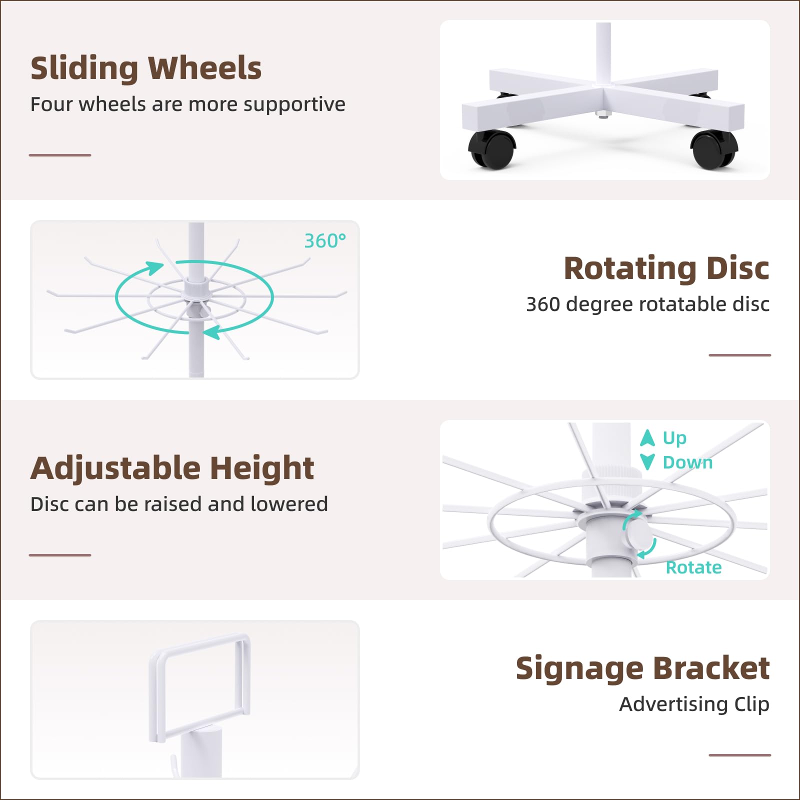 Snapklik.com : YEOOE Retail Display Racks 7 Tier Spinning Display Stand ...