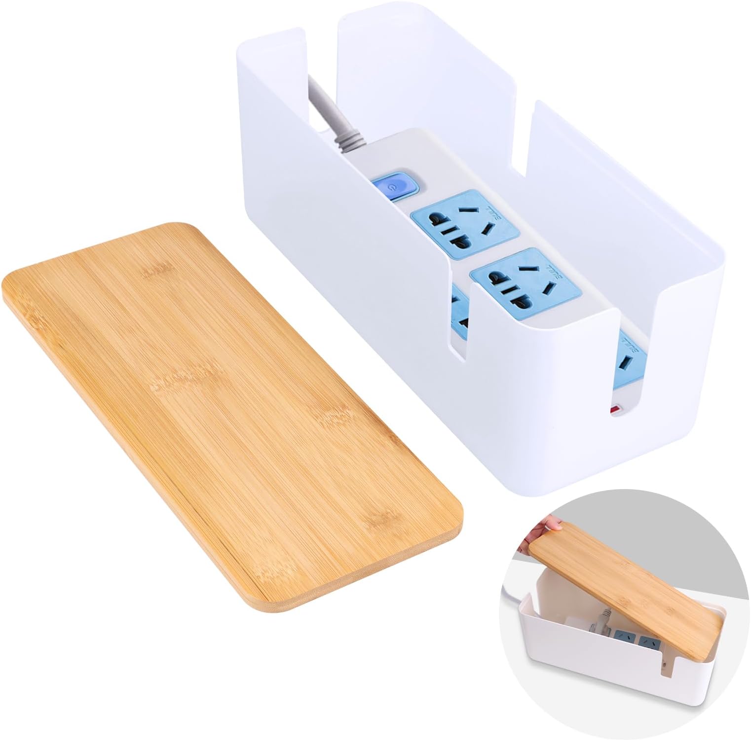 Firschoie Boîte de Gestion des Câbles, Boîte de Rangement pour Cordon ...