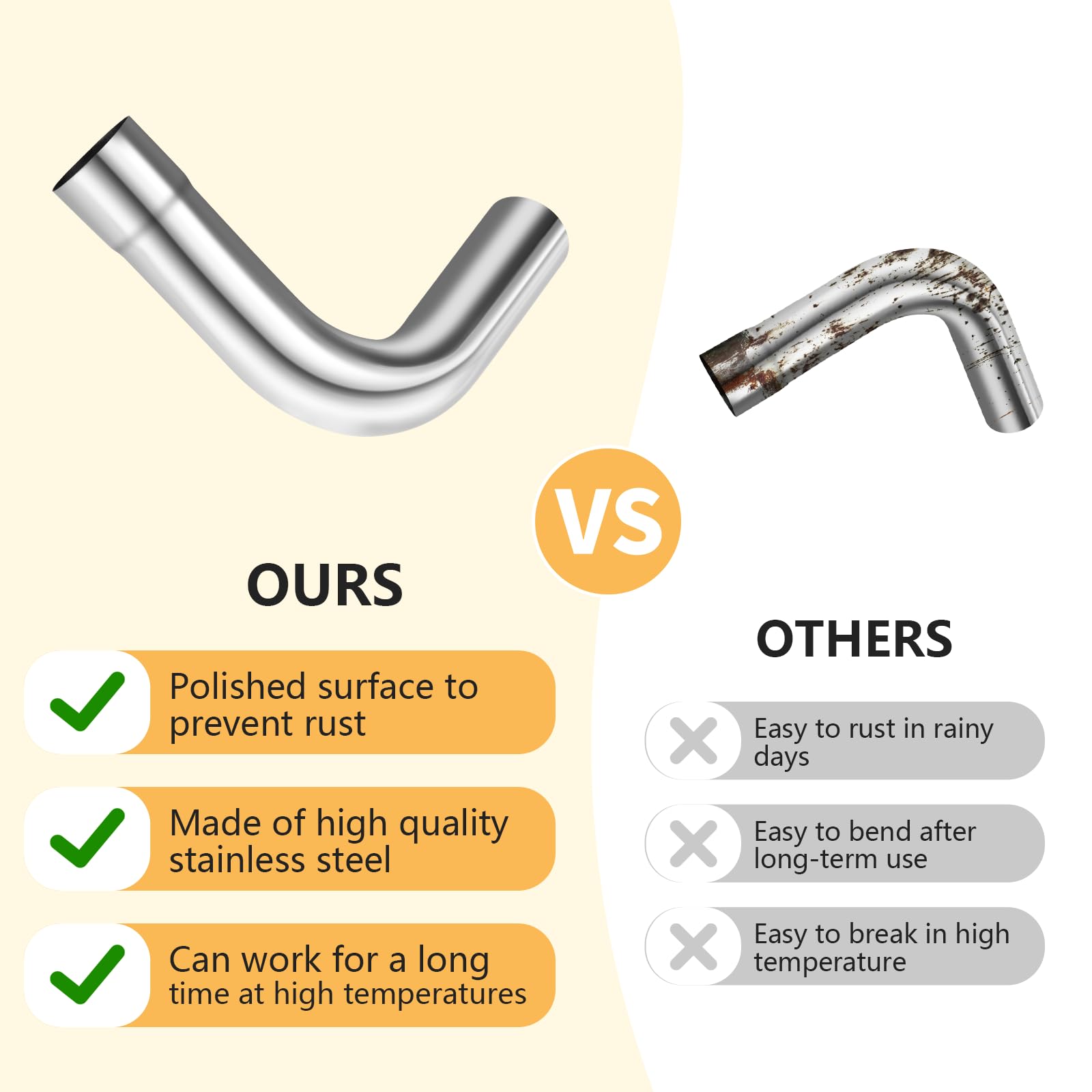Snapklik.com : 90 Degree Exhaust Tube 3.5"OD Made Of High Quality ...