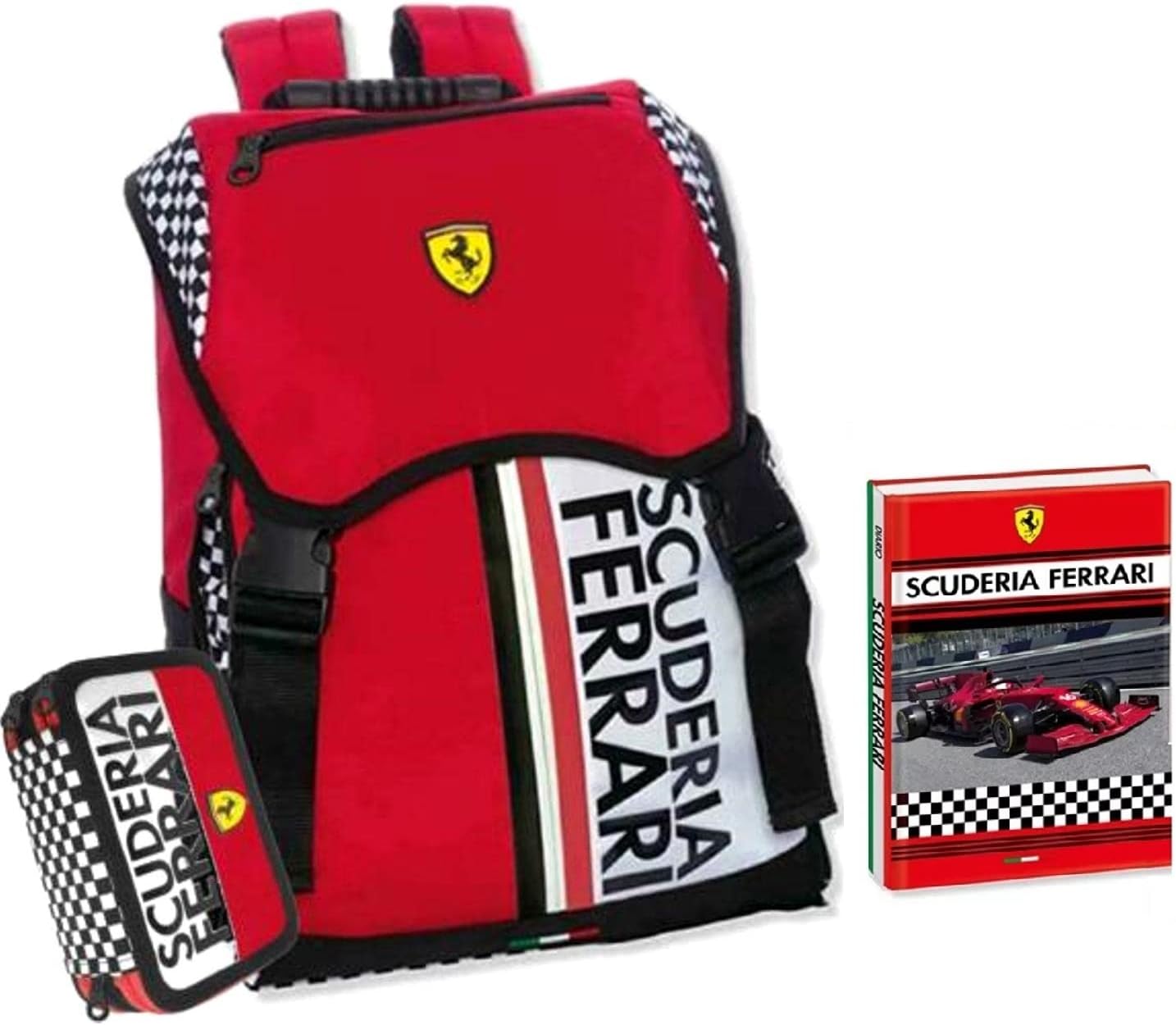 Scuola Ferrari Leisure Gita Formula 1 Horse Backpack 2019 + Pencil Case ...