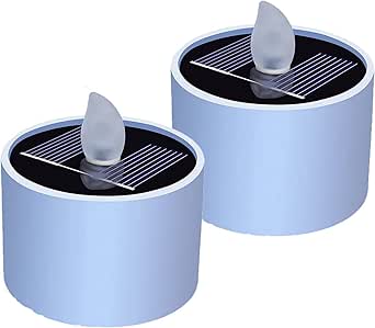 Amazon.com: GEUGECY Solar Tealight Candles Outdoor Waterproof, 2/4/6/8 ...