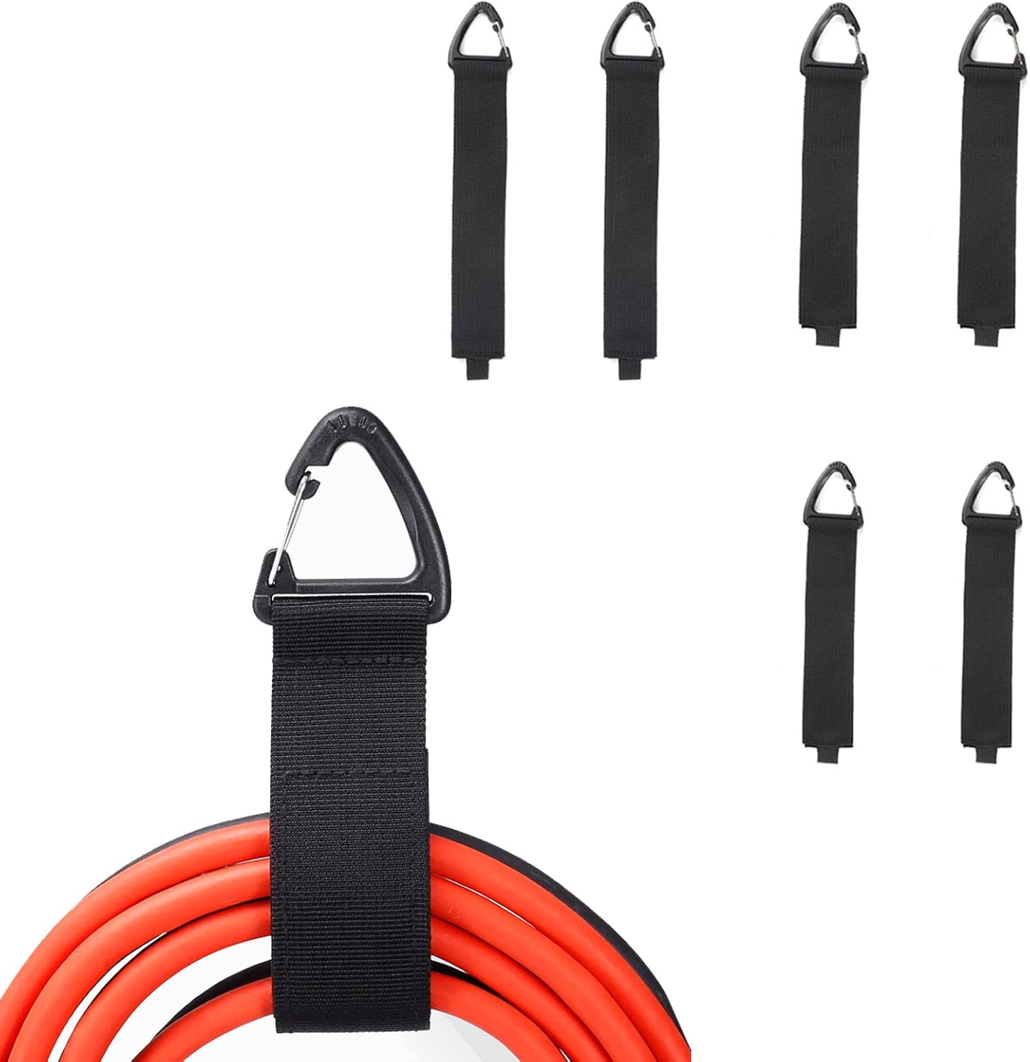 Heavy Duty Storage Straps - Hook and Loop Wire Organizer - Carabiner ...