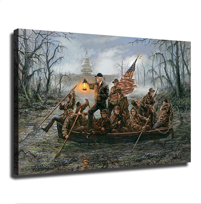 Amazon.com: WenKa Crossing The Swamp Featuring President Donald Trump ...