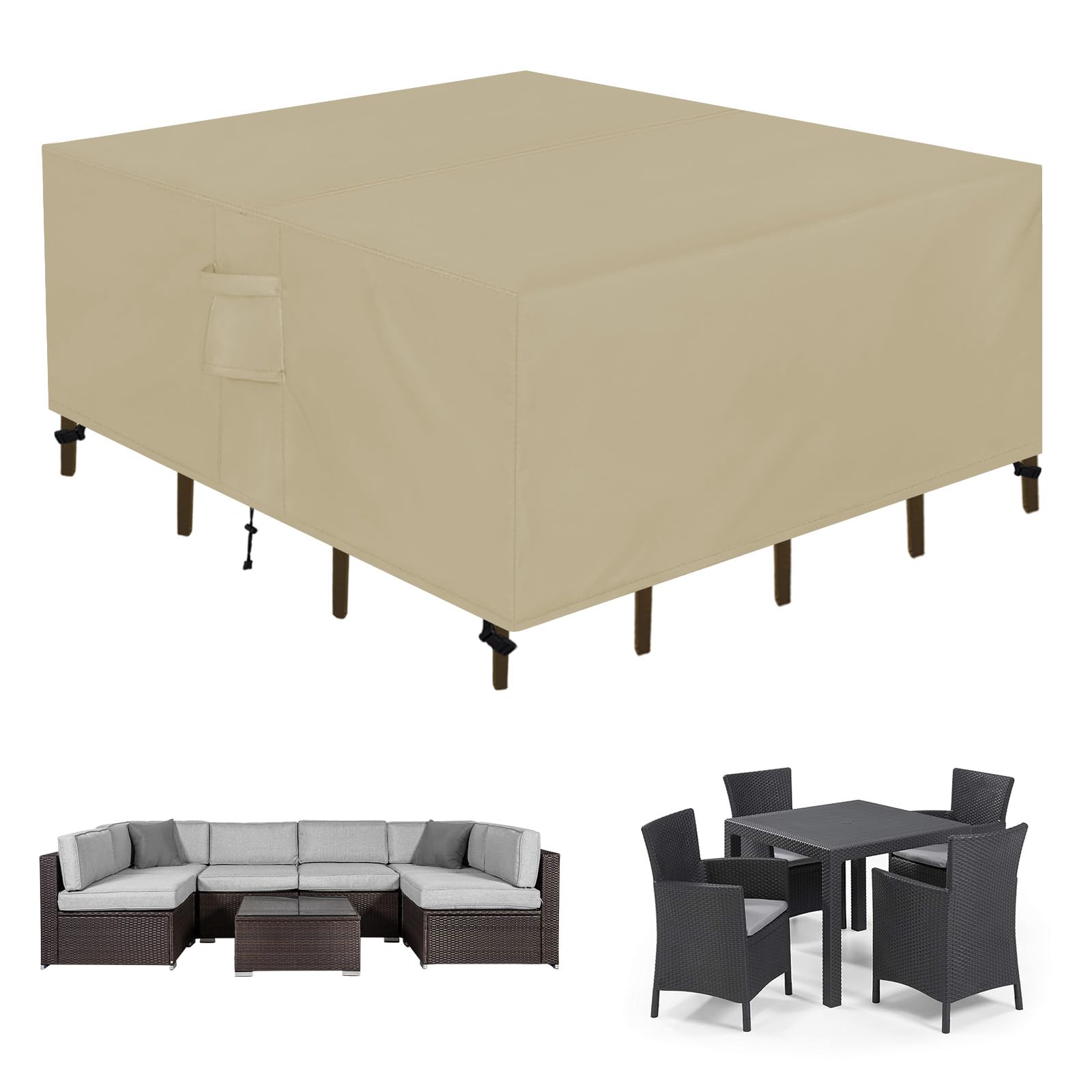 Amazon.com : Easy-Going Square Patio Furniture Cover Waterproof Outdoor ...