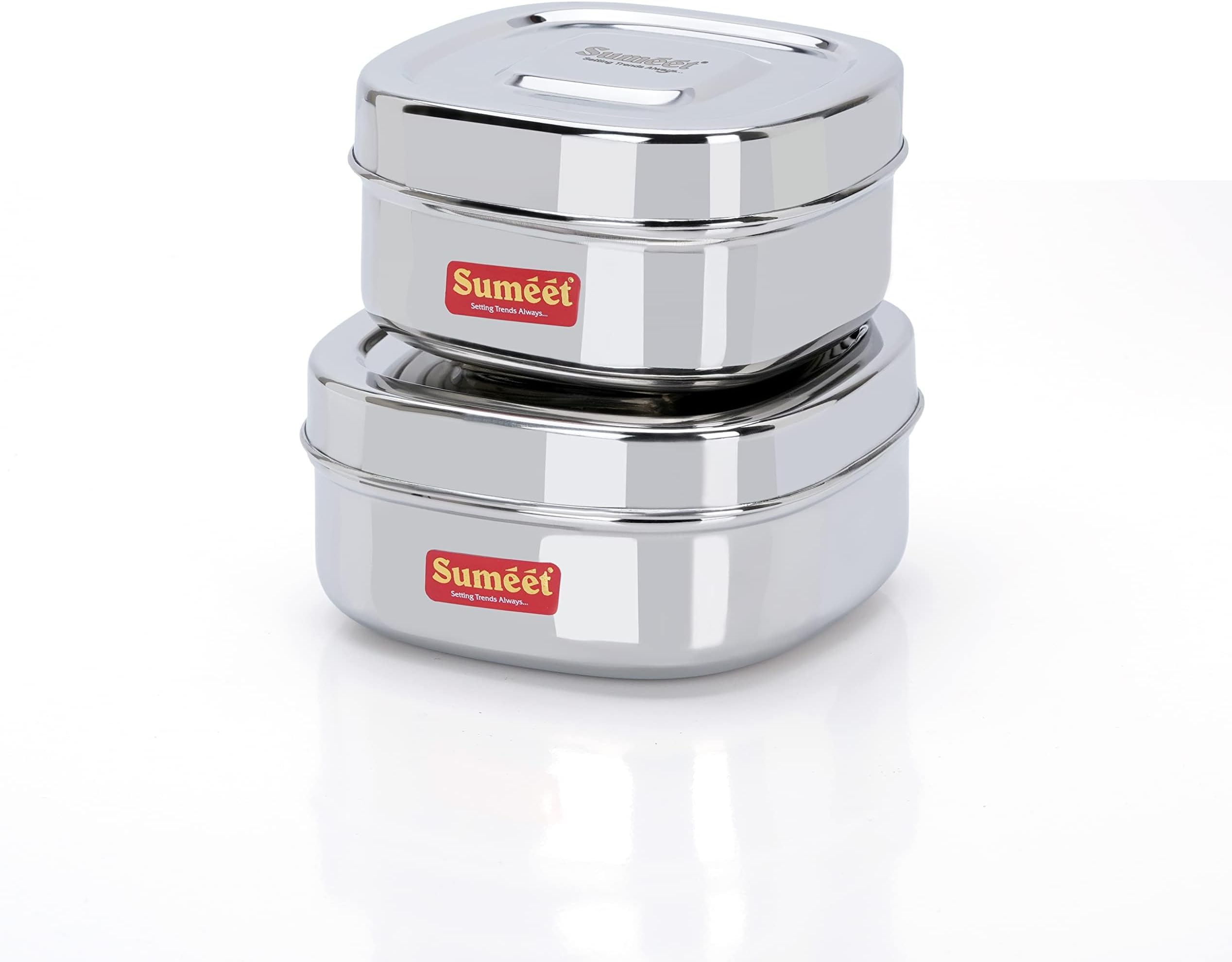 Expresso Stainless Steel Set of 3 pcs Food Storage Containers | Storage ...