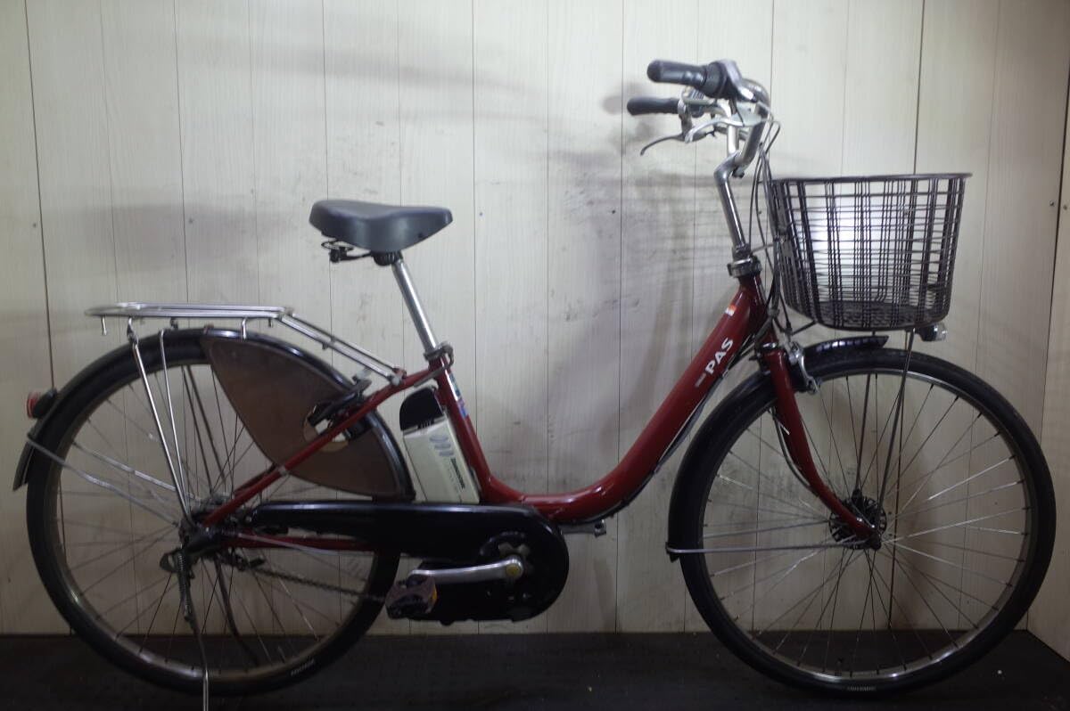 Amazon.co.jp: 新基準上位美品！ヤマハPAS X563-2003 大容量リチウム8.1AH 26インチ 3段 LED : 車＆バイク