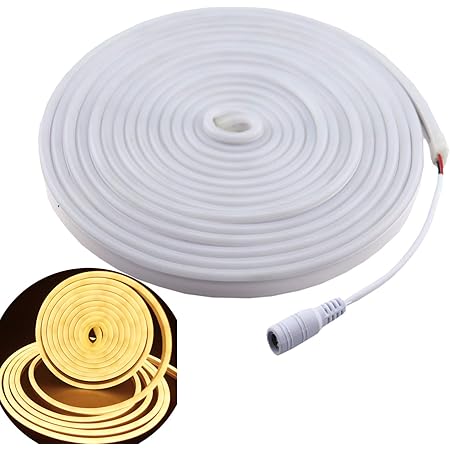 Amazon.com: Lamomo LED Neon Flex, 16.4ft/5m Warm White Neon Light Strip ...