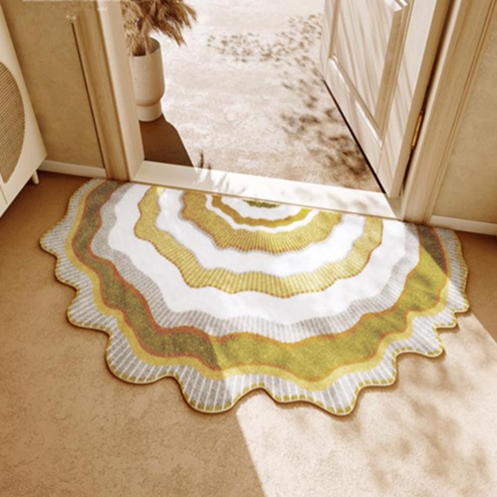Amazon.com: XYRuiHang Soft Irregular Half Round Door Mat Indoor Entry ...