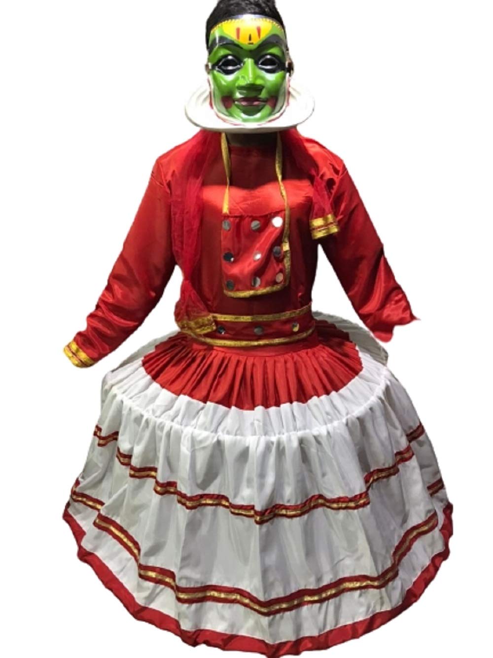 Kkalakriti Kathakali Indian Classical Dance Costume With Face Mask ...