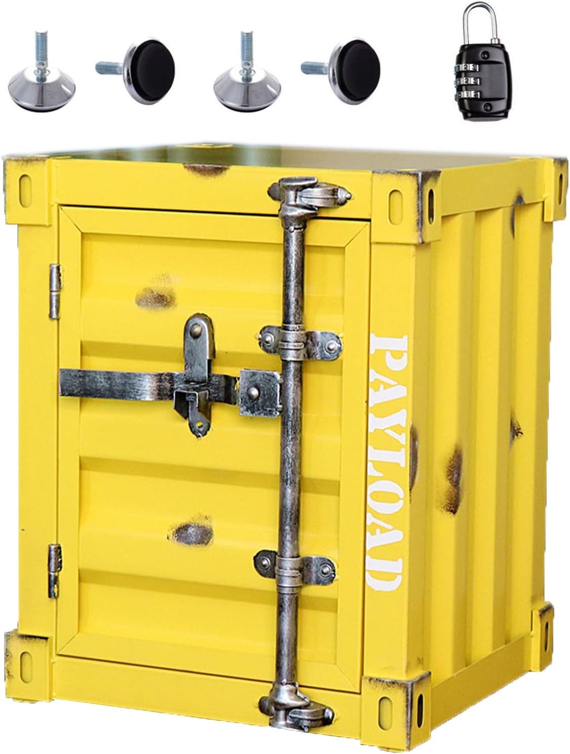 Amazon.com: Creative Bedside Table Industrial Style Container Locker ...