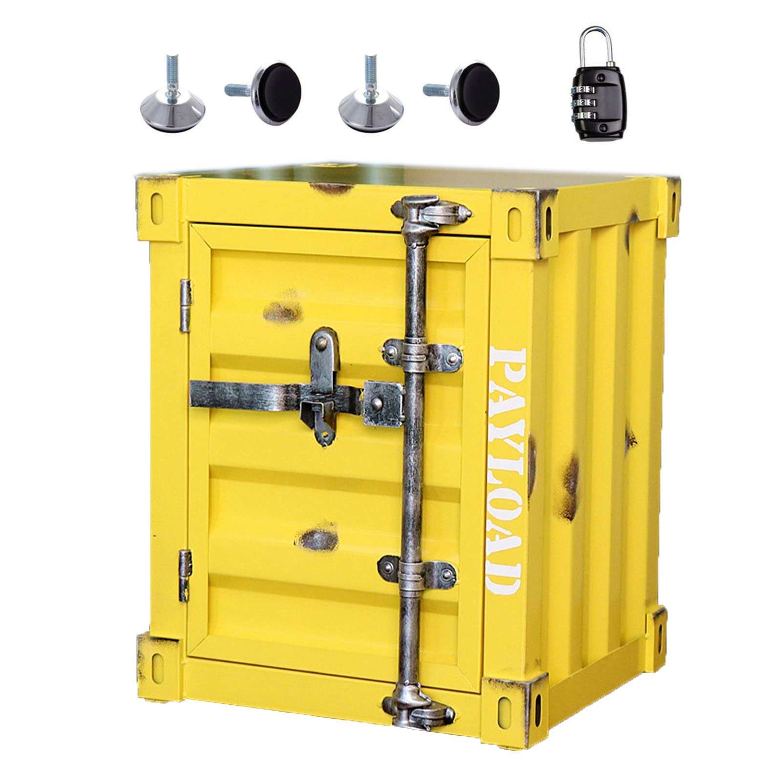 Amazon.com: Creative Bedside Table Industrial Style Container Locker ...