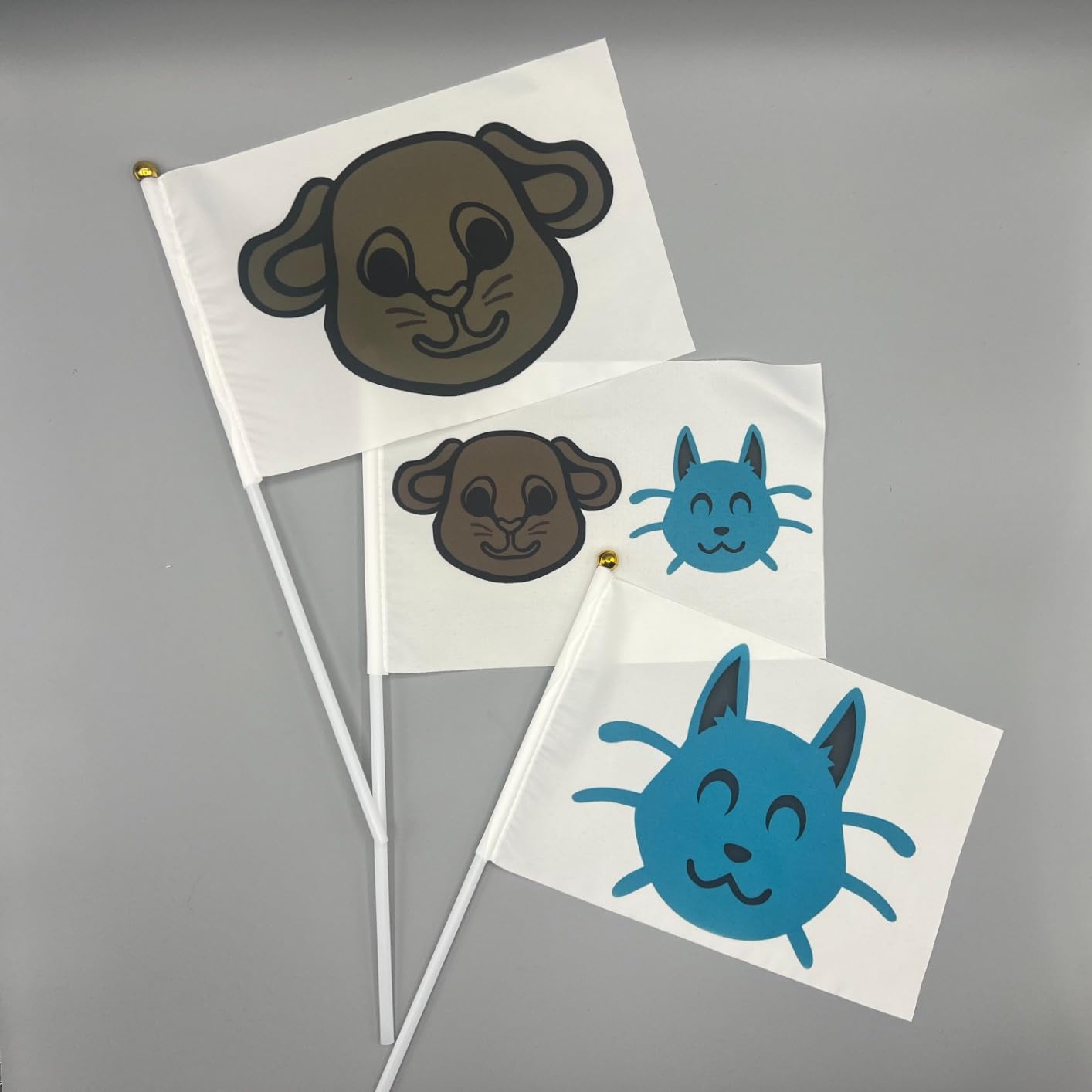 Amazon.com: 500 Pcs White Blank Sublimation Flag Mini Flag Solid White ...