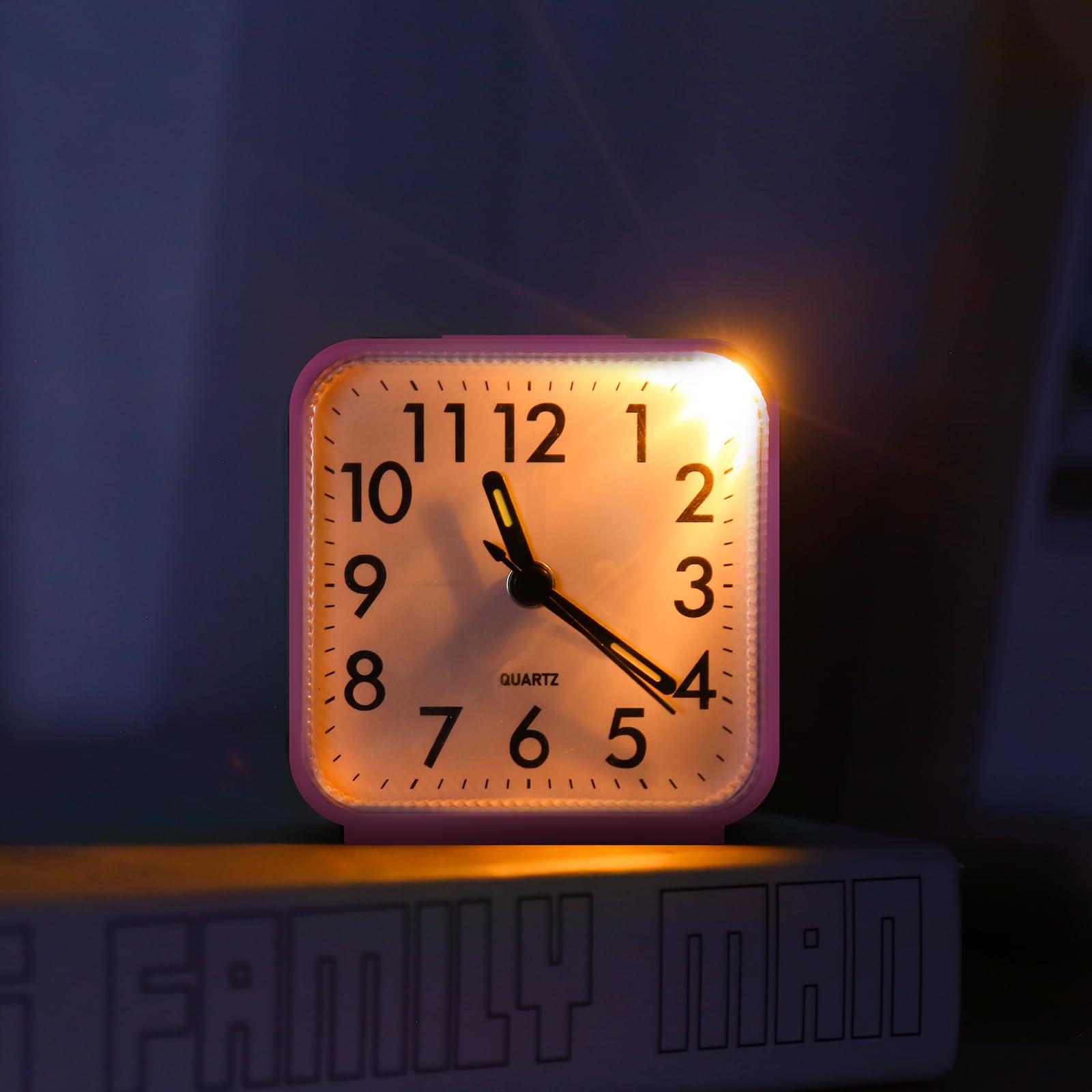 Snooze Alarm Clock AMIR Silent Analog Alarm Clock - No Ticking Battery ...