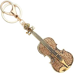 Amazon.com - Luxylei Violin Key Chain, Crystal Rhinestone Violin ...